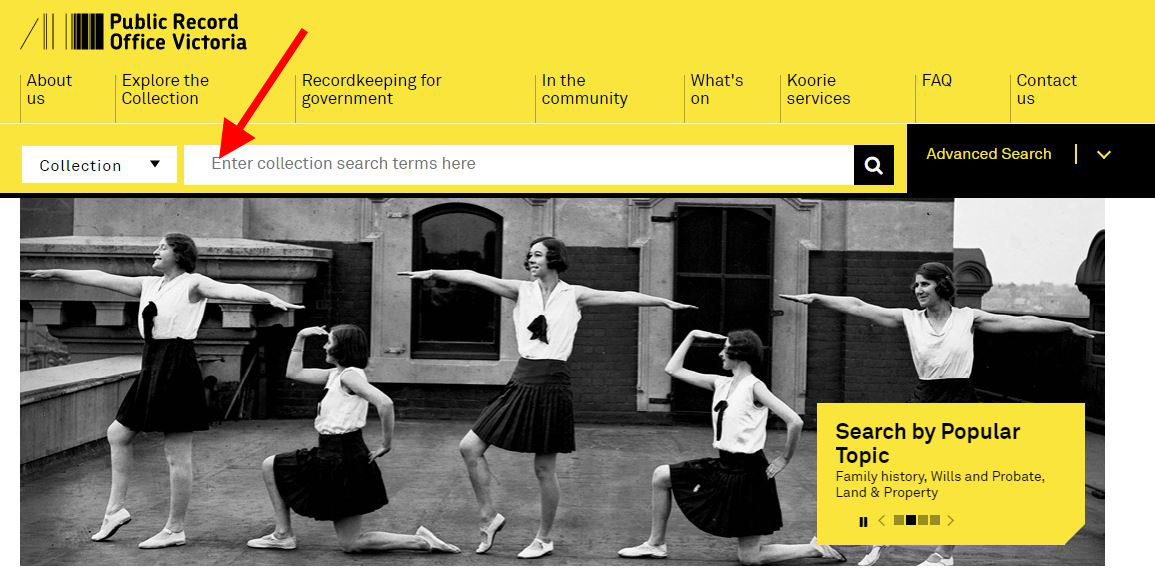 Finding records on PROV website – I just love history